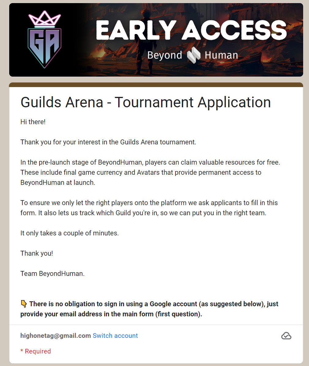 BeyondHuman: Grid Game X GuildsArena - TAGDesk